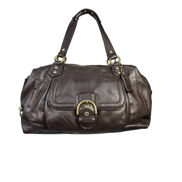 Coach | Bags | Coachcampbell Mahogany Brown Leather Satchel F2551 ...